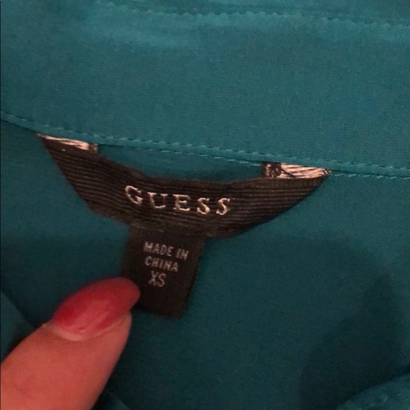 Guess | Tops | Beautiful Green Blouse | Poshmark